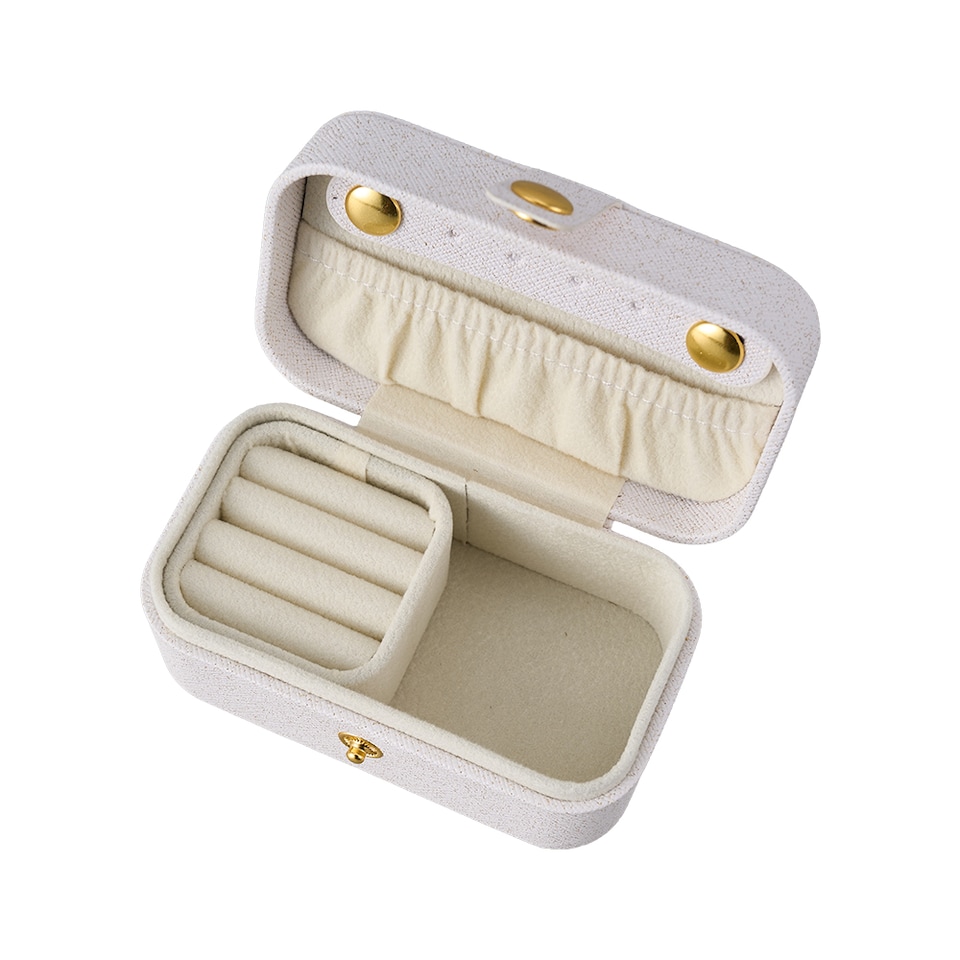 Living and Home Portable Mini Jewelry Box Organizer-White | White ...