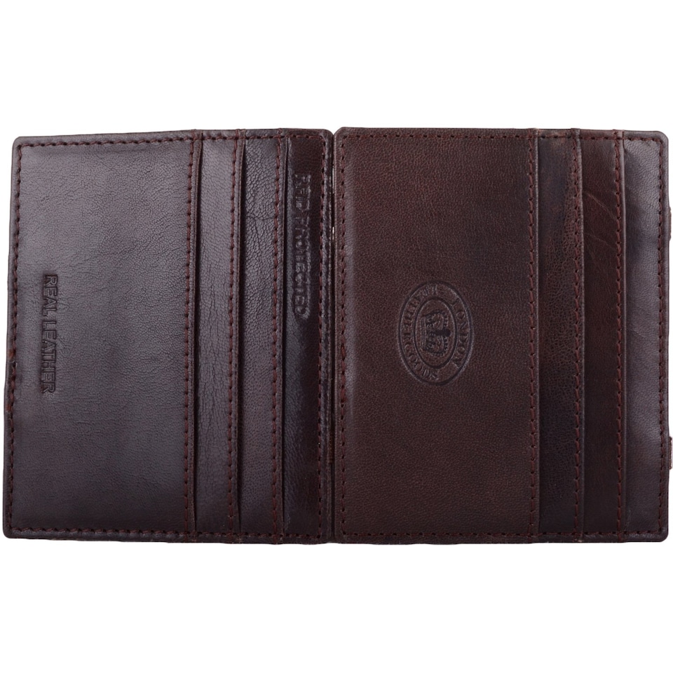 London Leathergoods Mens Soft Leather RFID Protected Credit Card ...