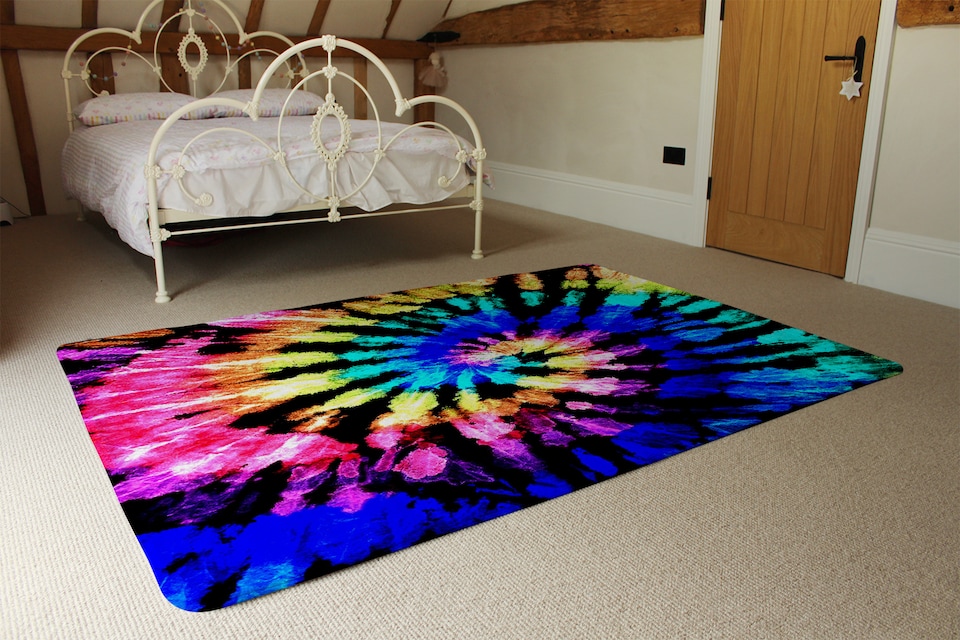 Tie Dye Pattern Rug | Multi - Tesco Groceries