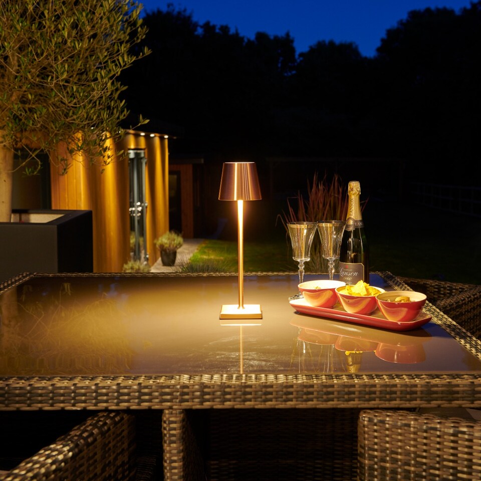 Auraglow Rechargeable Cordless LED Colour Changing Table Lamp - Mayfair ...