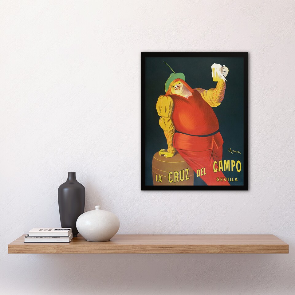 La Cruz del Campo Beer Advert Vintage Framed Wall Art Print Cappiello ...