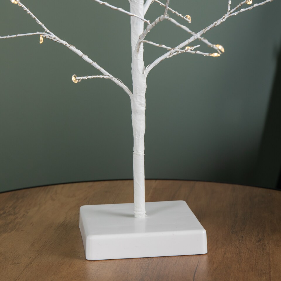 60cm Battery Operated Micro Light up Christmas Twig Tree with 48 Warm ...