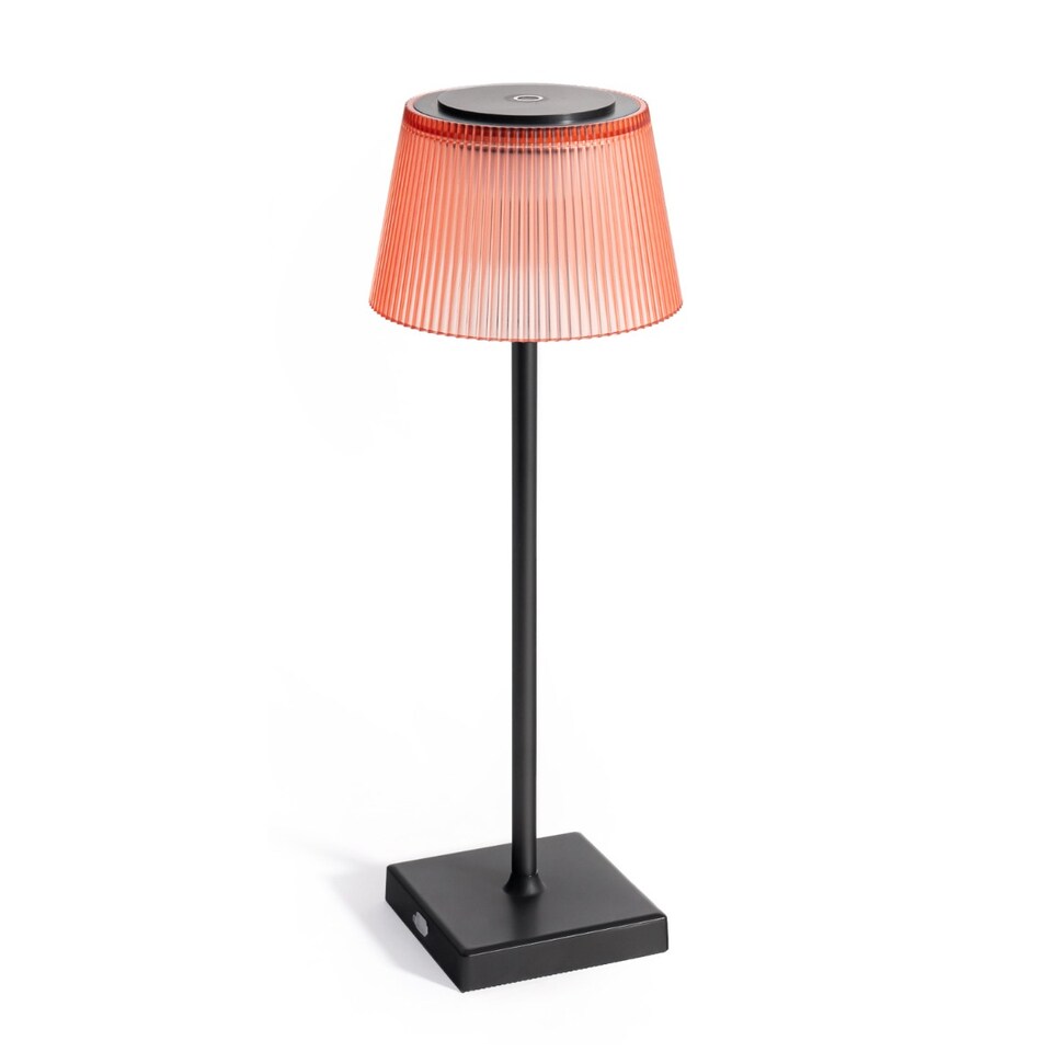 Auraglow Rechargeable Cordless LED Table Lamp - CAPRI | Red | Black/Red ...