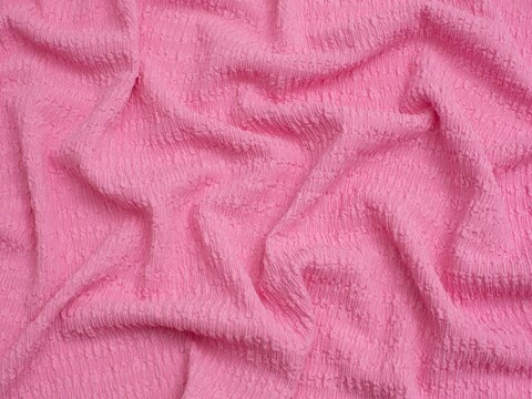 Minerva Core Range Pink Popcorn Textured Stretch Knit Fabric for ...