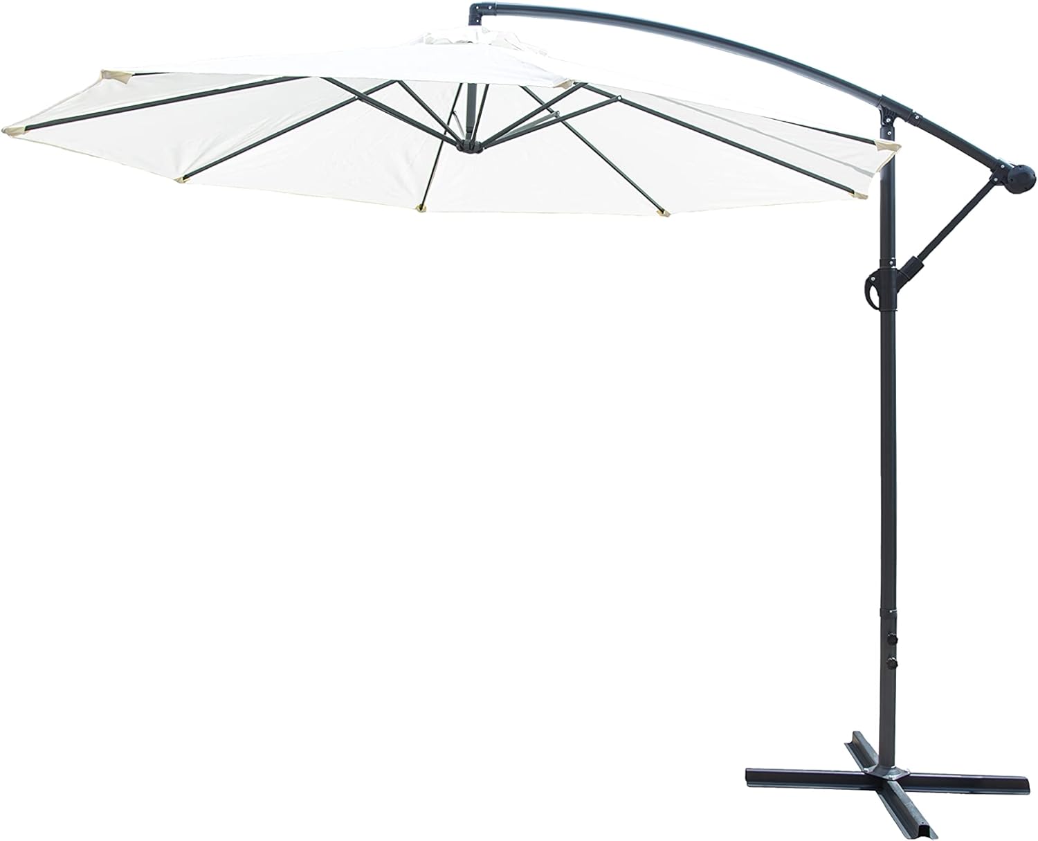 Beige parasol round umbrella 195x30x14.5CM - Tesco Groceries