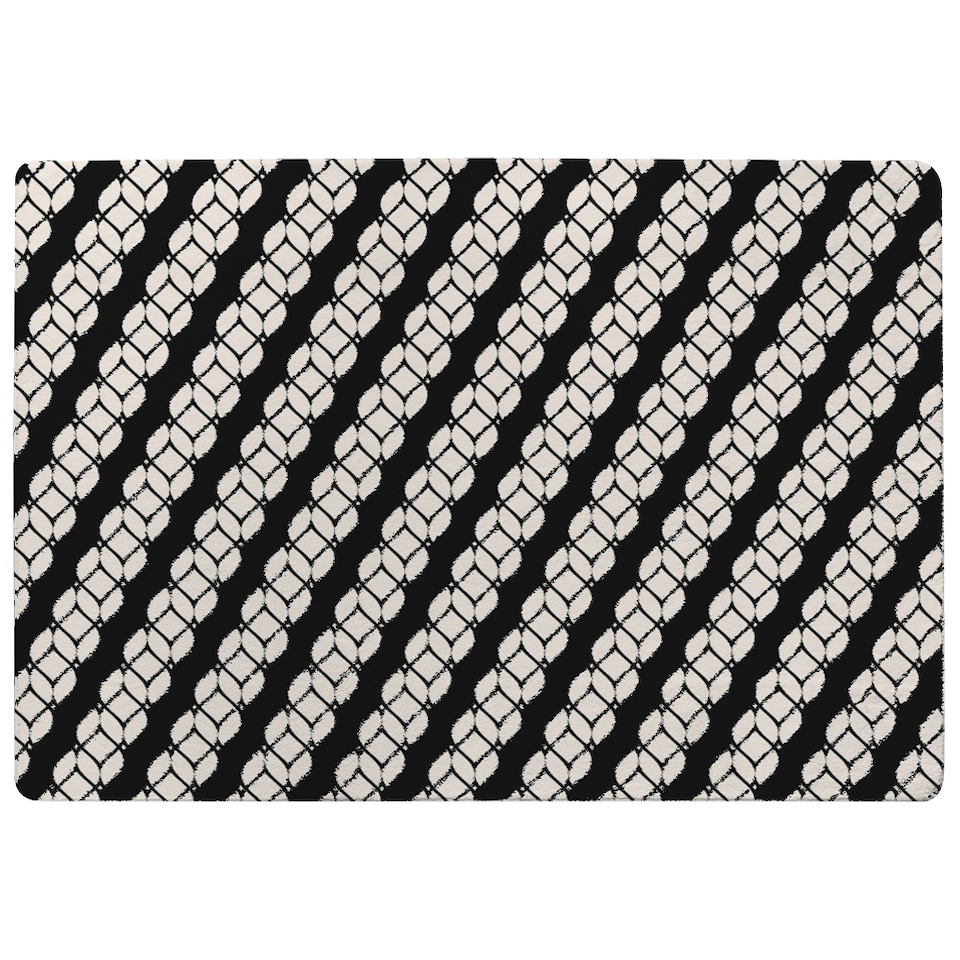 Striped Rope Pattern Rug | Multi - Tesco Groceries