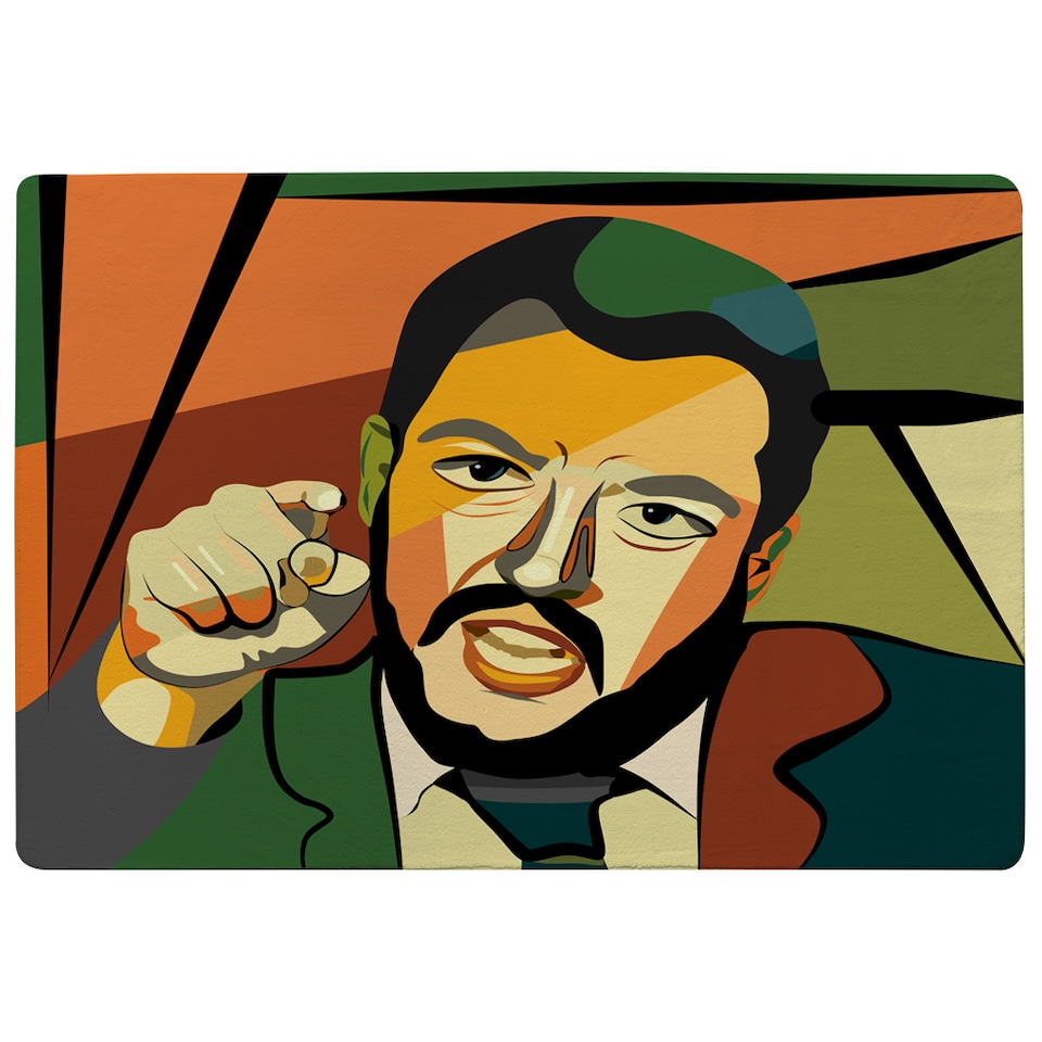 Cubism Art Style, Politician Designer Rug | Multi - Tesco Groceries