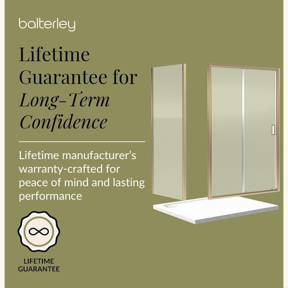 1200x700mm Sliding Shower Suite with Side Panel & Resin Tray in Brushed ...