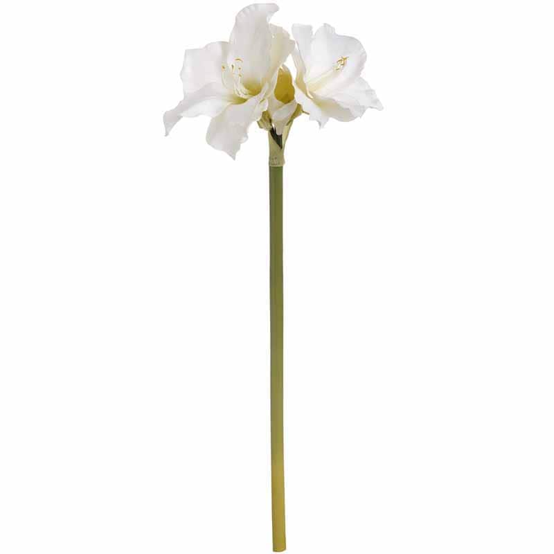 Classic White Amaryllis Artificial Flower (Single Stem) - Plastic - L35 ...