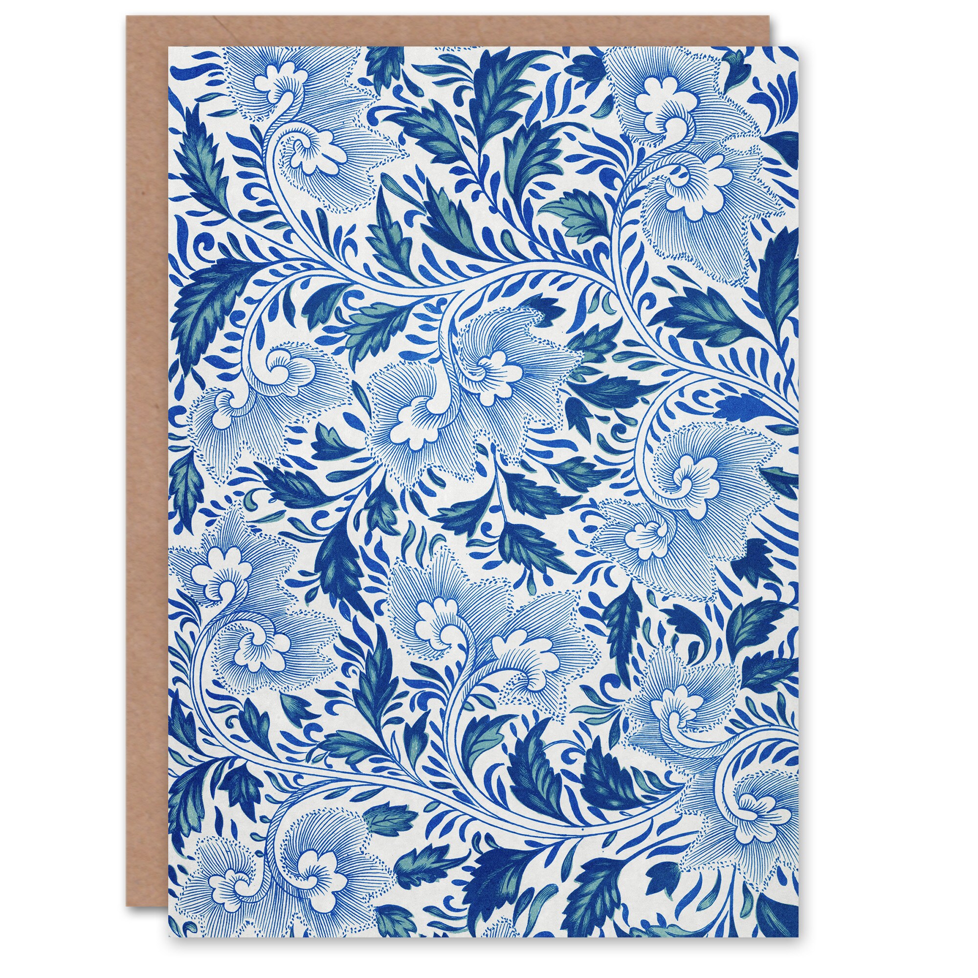 Owen Jones Elegant Ornamental Flower Pattern Art Greeting Card - Tesco ...
