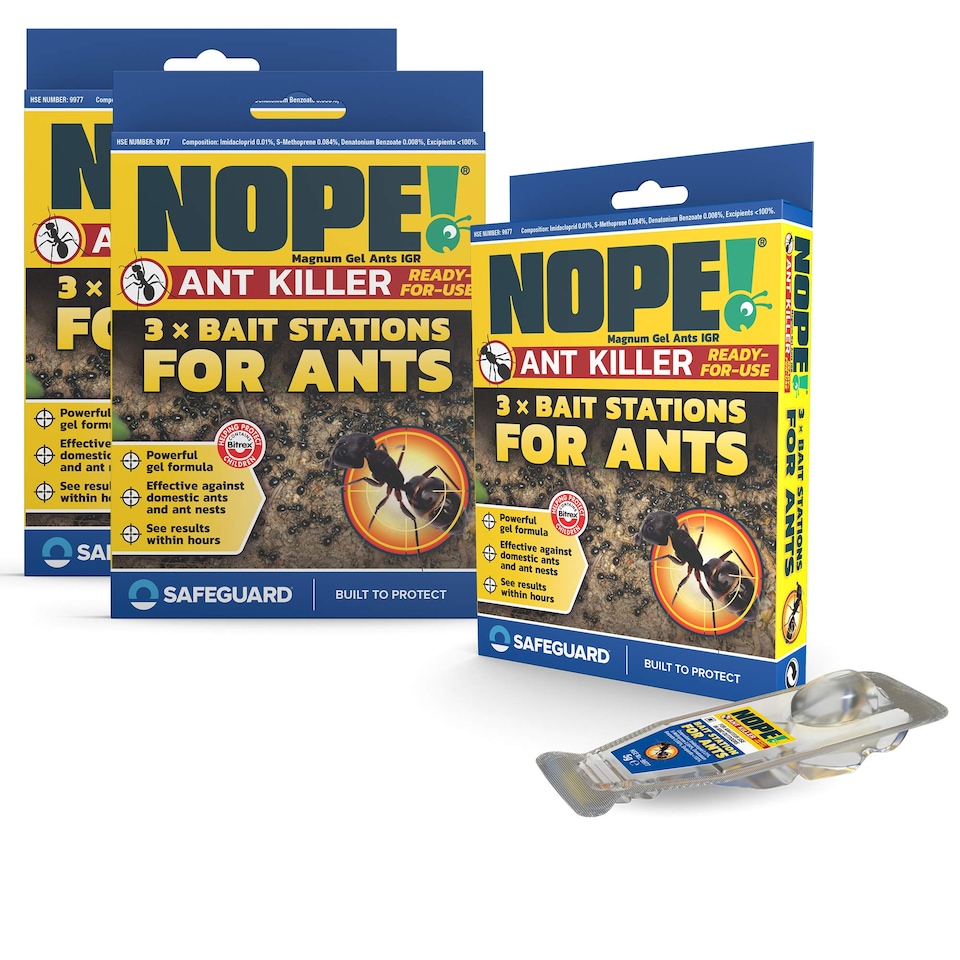 NOPE Ant Killer 3 x Bait Stations Box x 3 Pack - Tesco Groceries