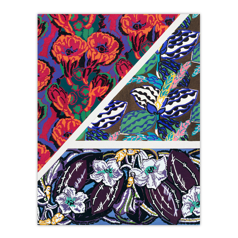 Edouard Benedictus Framed Wall Art Vintage Geometric Floral Motifs Home ...