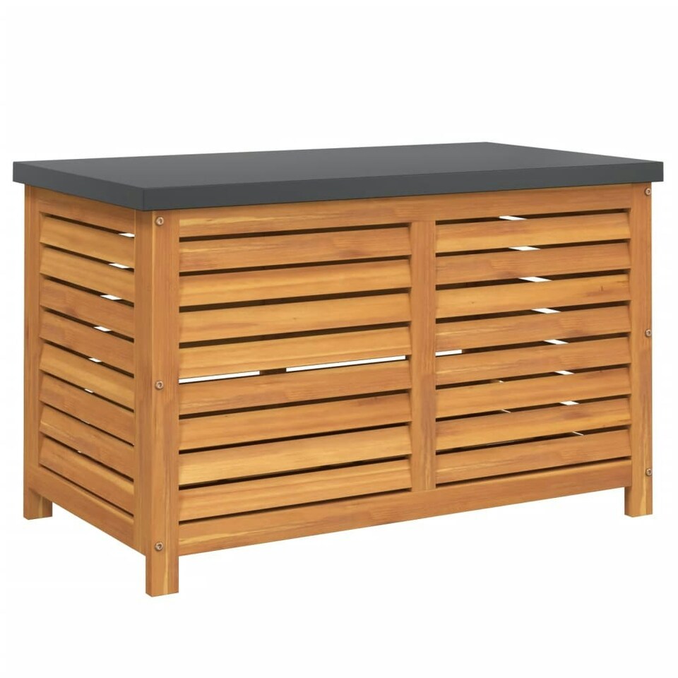 Garden Storage Box 60x50x55 cm Solid Wood Acacia - Tesco Groceries