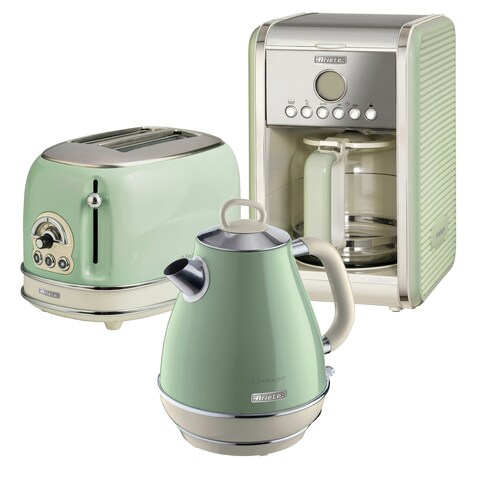 Ariete ARPK8 Vintage Retro Jug Kettle, Toaster & Filter Coffee Machine ...