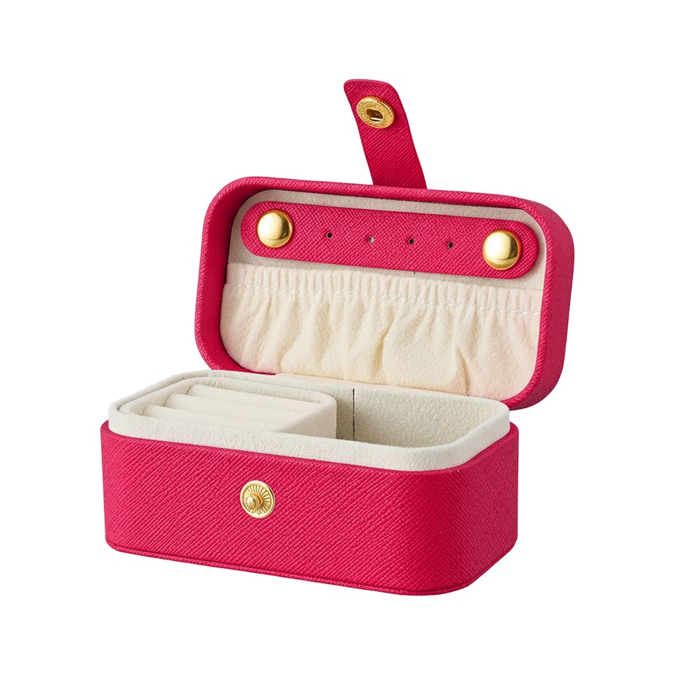 Living and Home Portable Mini Jewelry Box Organizer-Red | Red - Tesco ...