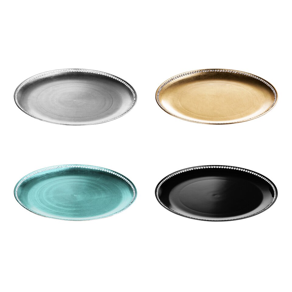 Radiance Silver Decorative Charger Plate - Tesco Groceries