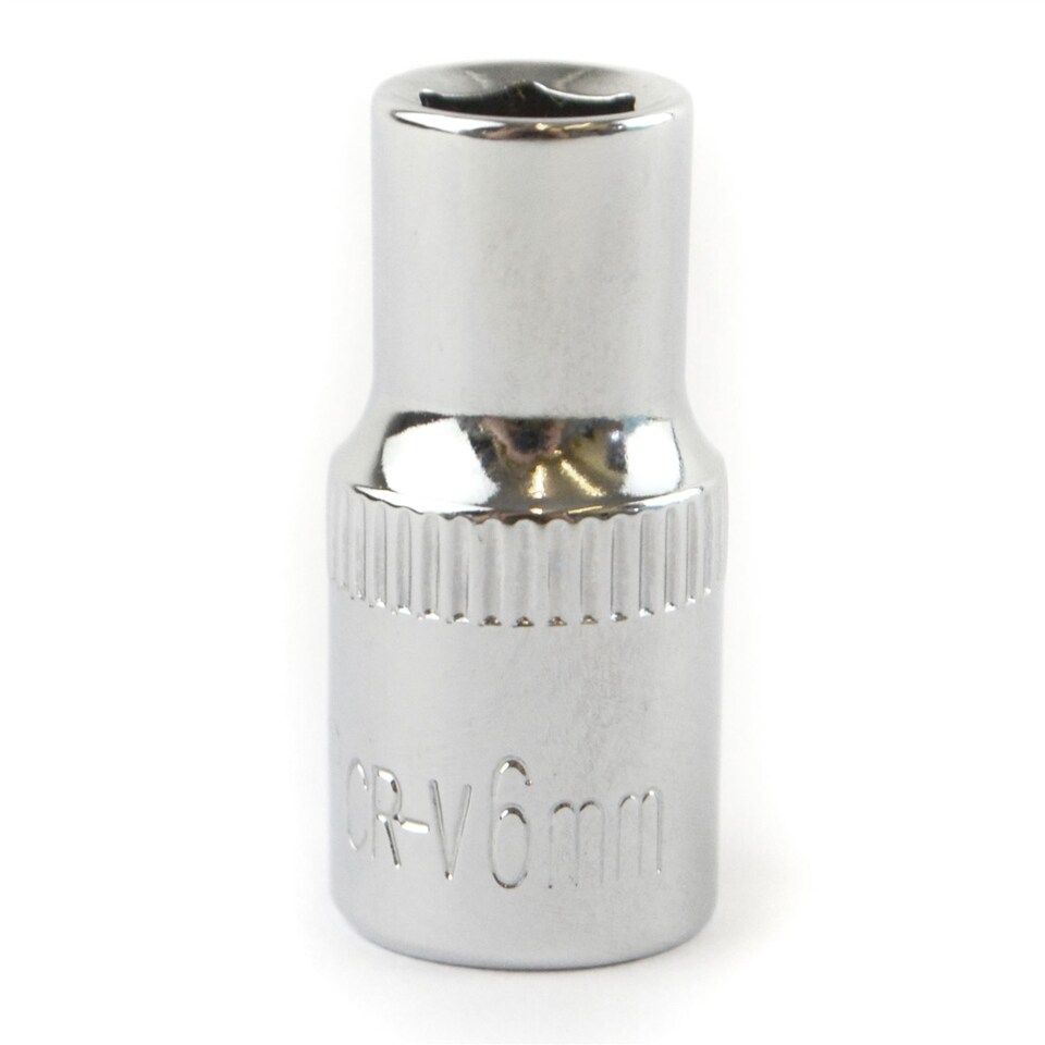 6mm 1/4" Drive Shallow Metric Socket Single Hex / 6 sided Bergen ...