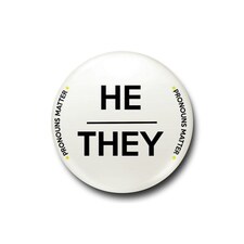 HE / THEY BADGE - BADGES - PRIDE N/A - Tesco Groceries