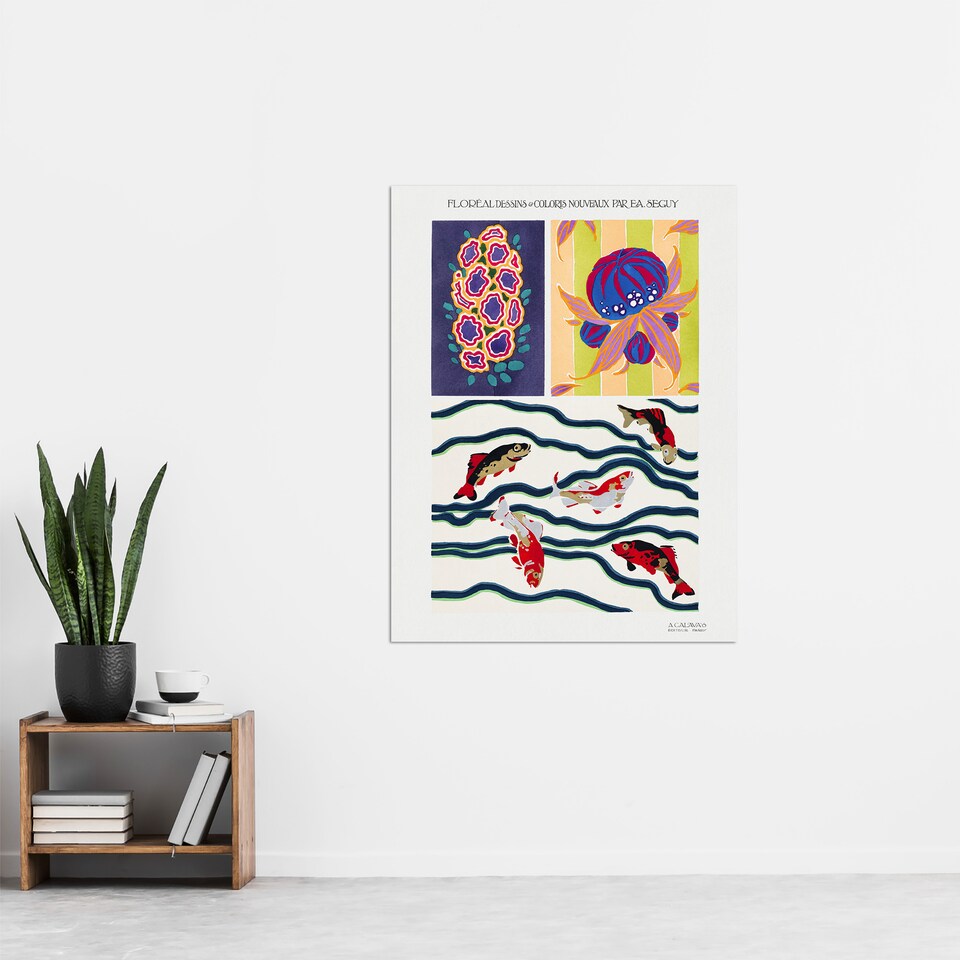 Vintage Sea Life Pattern Designs Vintage Wall Art Print Seguy 24x32 ...