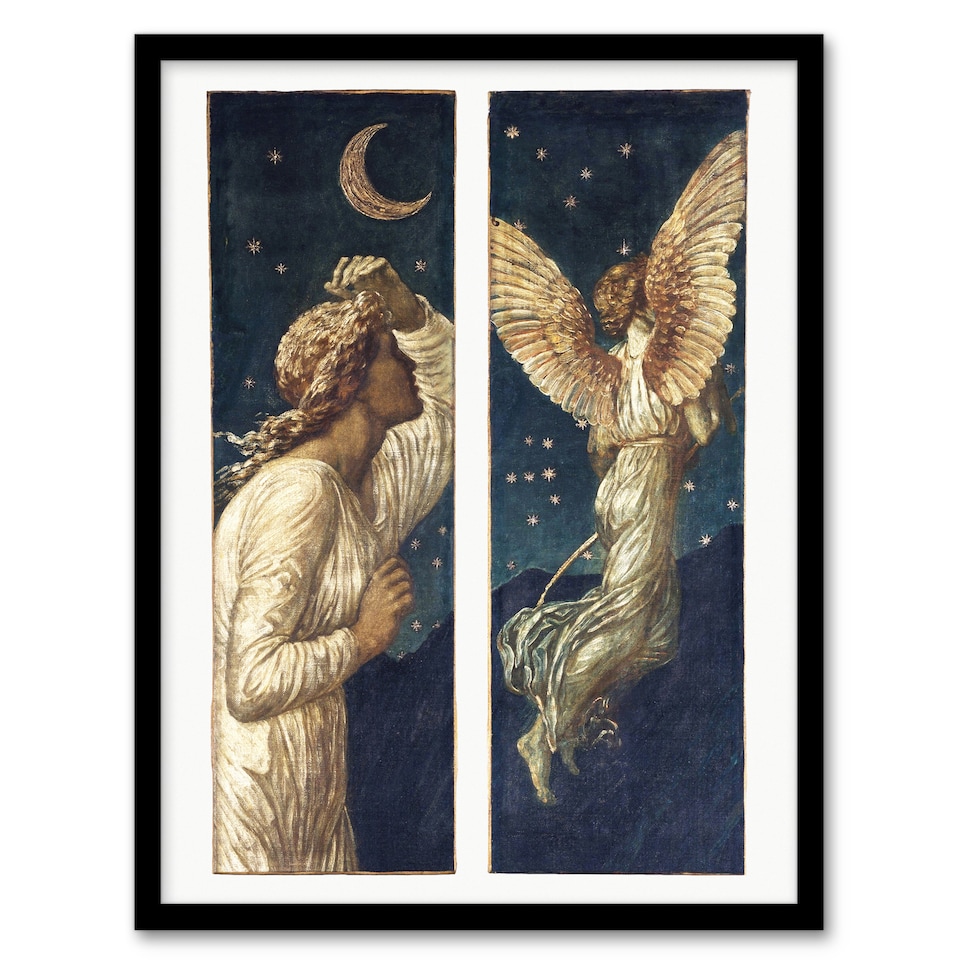 Cupid Flying Away From Psyche Vintage Framed Wall Art Print Jones 12x16 ...