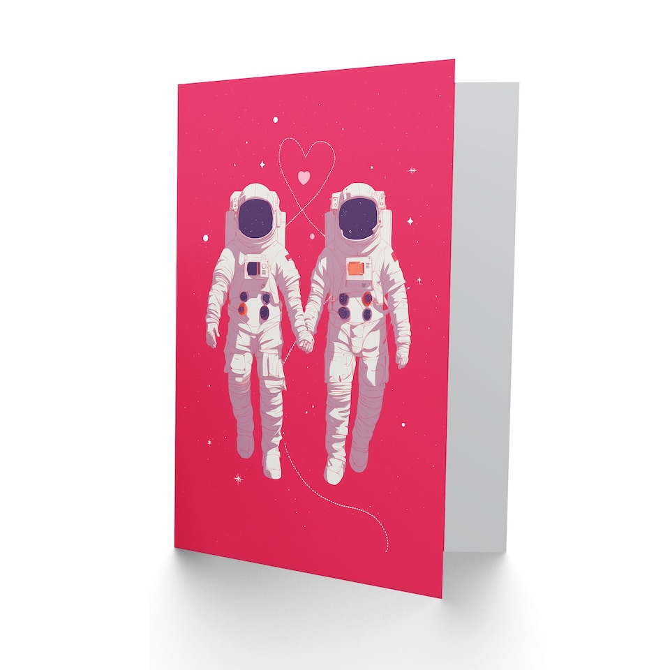 Love Across The Universe Astronaut Couple Modern Valentine's Day Card ...