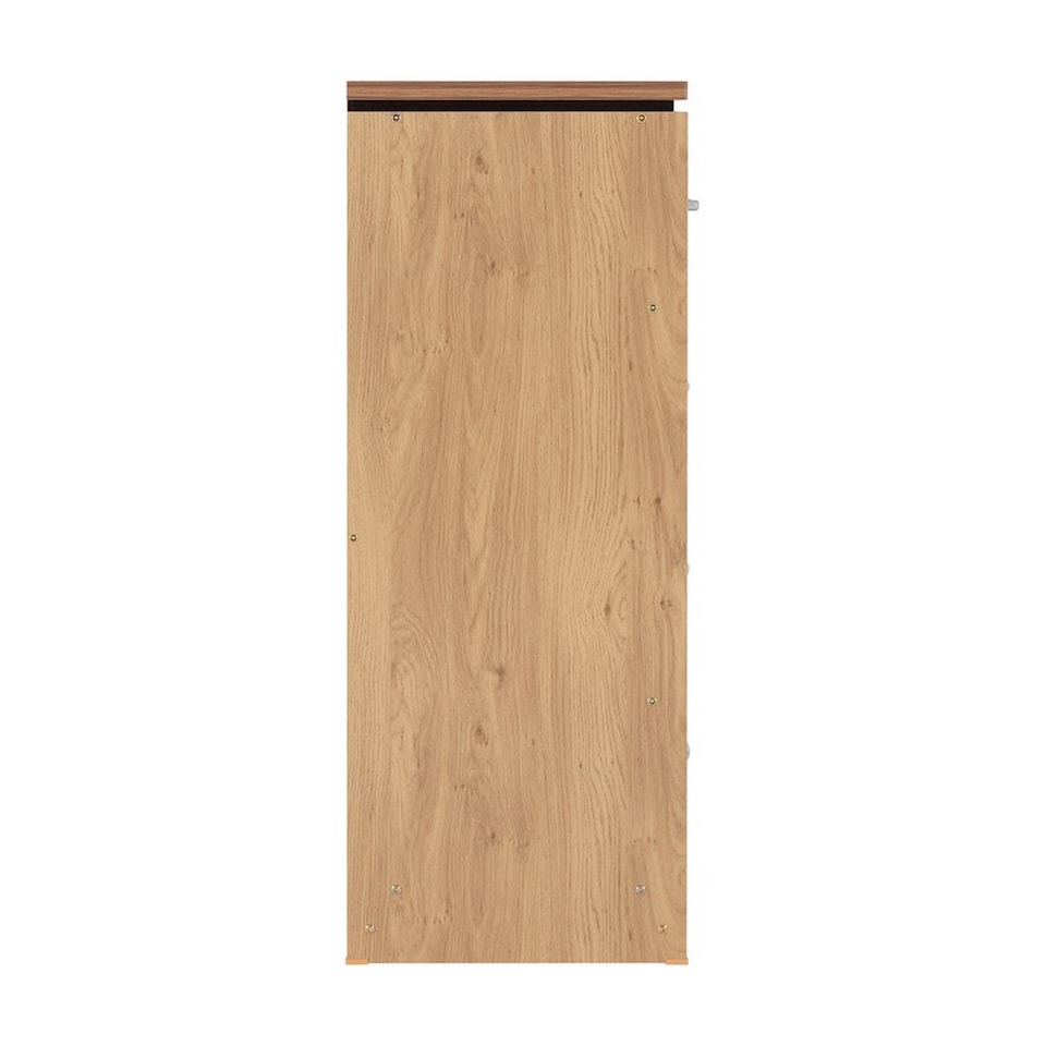 Charles 3 - 2 Drawer Chest - L44.5 x W78 x H116.5 cm - Oak Effect ...