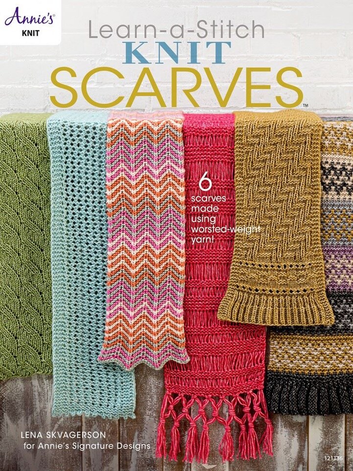 Learn-a-Stitch Knit Scarves by Lena Skvagerson - Tesco Groceries