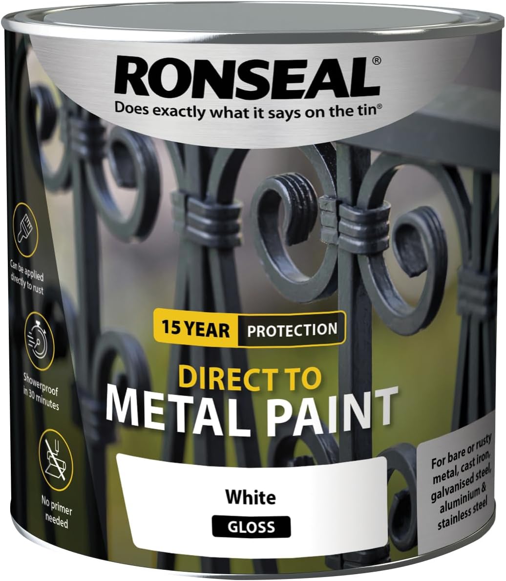Ronseal Direct To Metal White Gloss 2.5L - Tesco Groceries