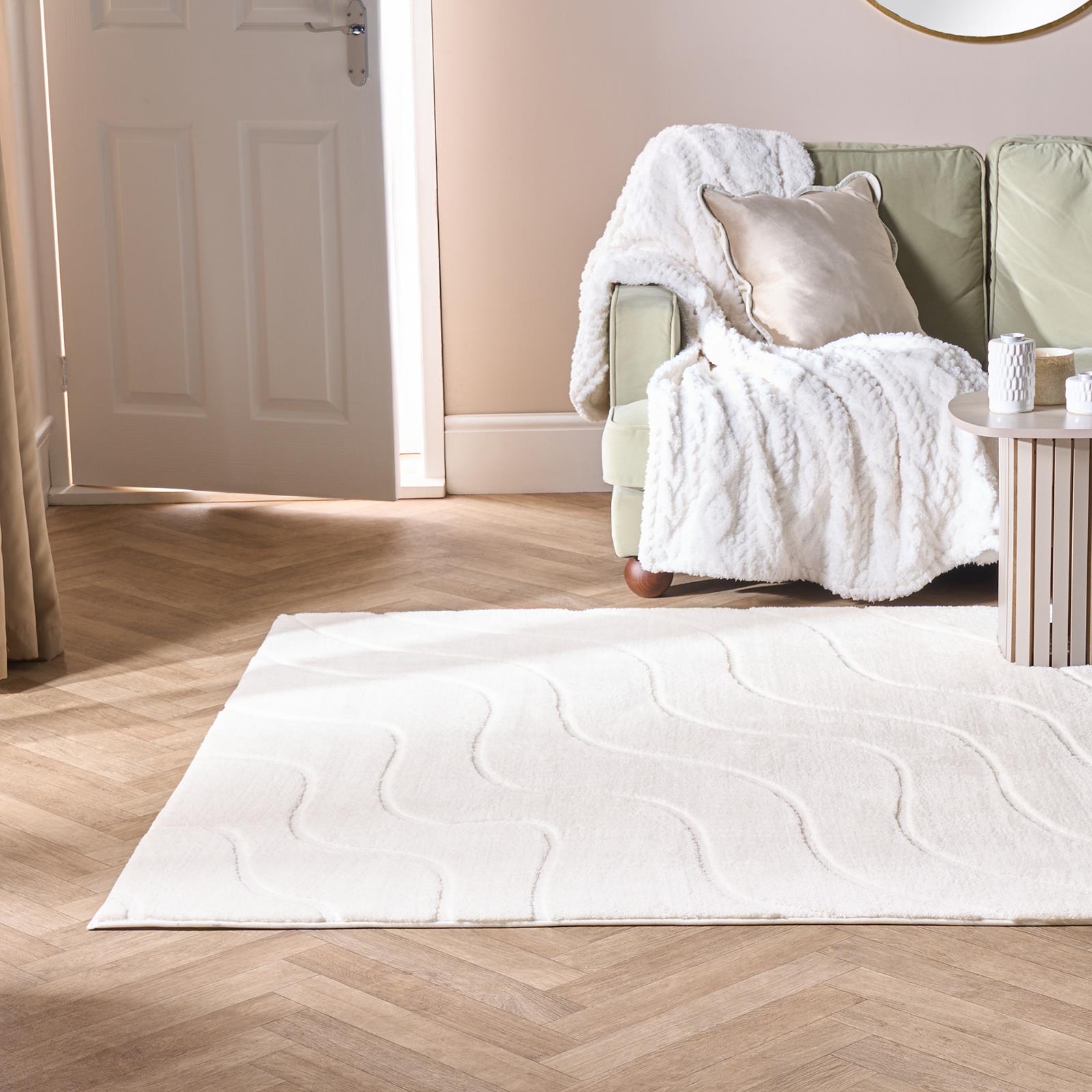 OHS Tufted Contour Rug Soft Floor Carpet Non Slip Area Mat - 120 x ...