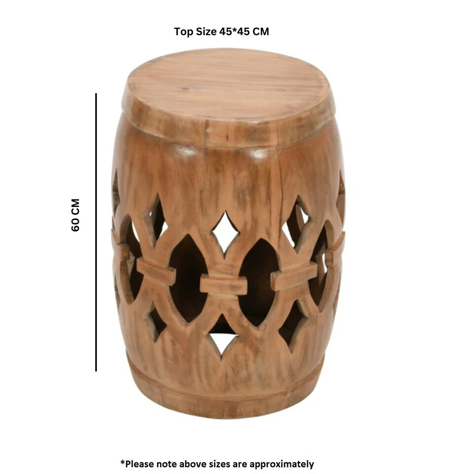 Viva Mango Wood Round Side Table - Tesco Groceries