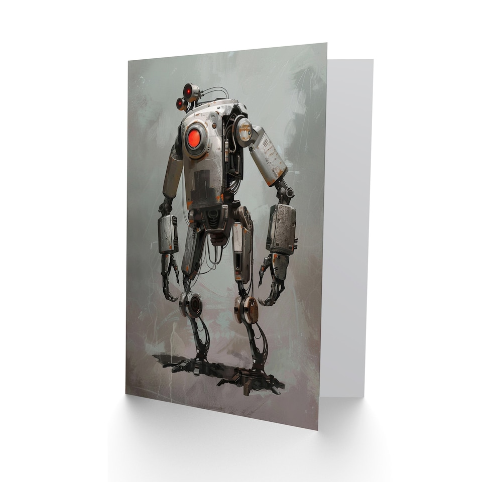 Anthropomorphic Bot Robot Sci Fi Concept Art Birthday Card - Tesco ...