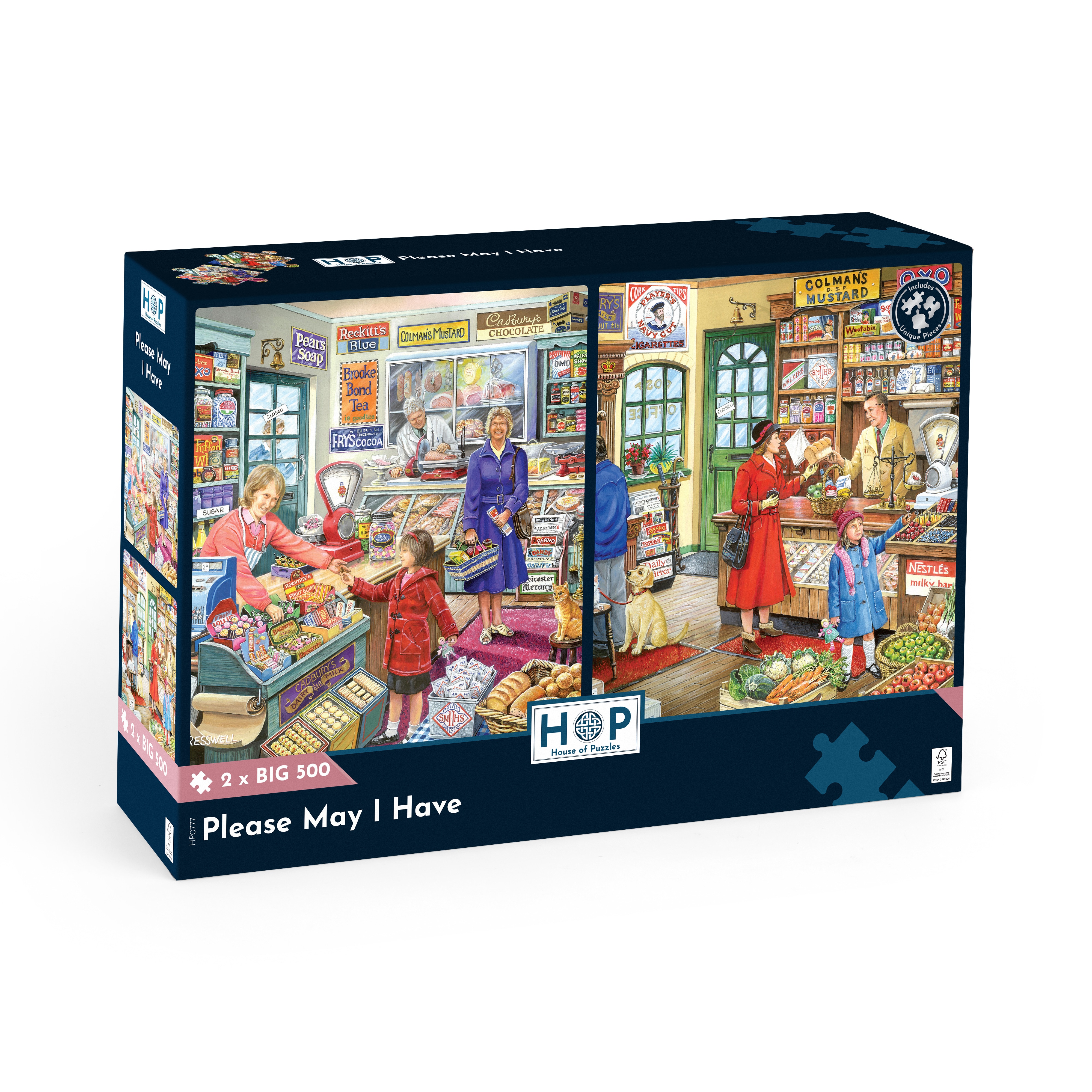 Please May I Have - 2 x BIG 500 Piece Jigsaw Puzzles - Tesco Groceries