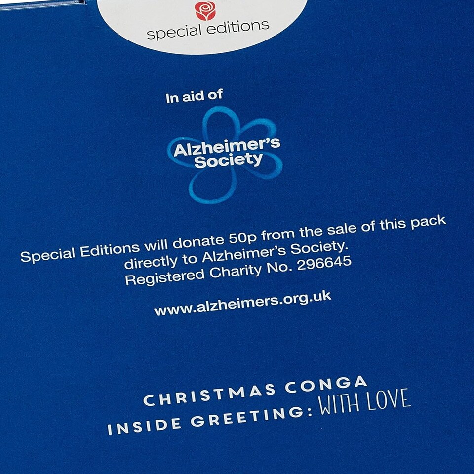 Pack of 8 Christmas Conga Alzheimer's Society Charity Christmas Cards ...