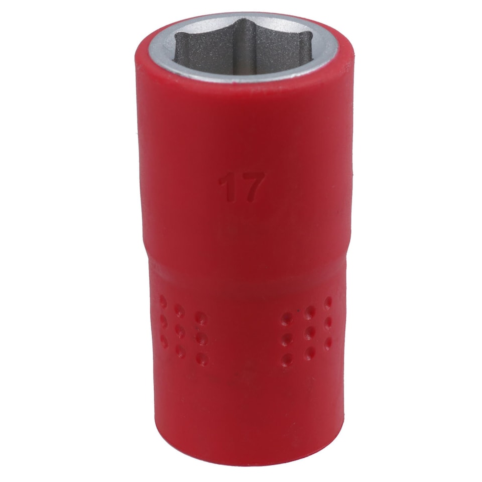 16mm 1/2in drive VDE Insulated Shallow Metric Socket 6 Sided Single Hex ...