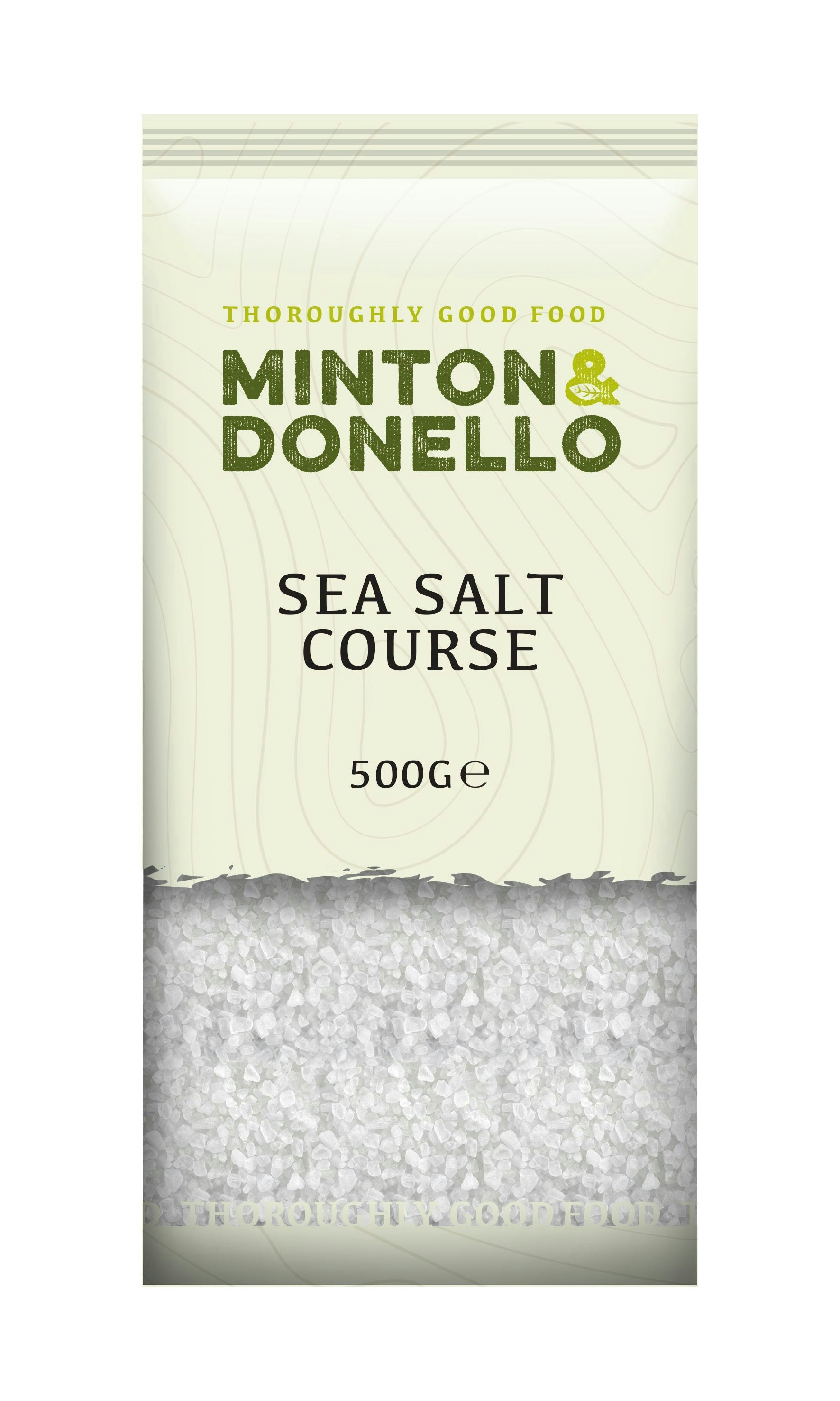 Minton & Donello Coarse Sea Salt No Additives 6 x 500g - Tesco Groceries