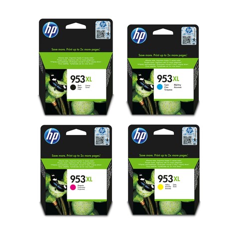 HP 953XL Black Cyan Magenta Yellow Ink Cartridge Multi | Set of 4 HP ...