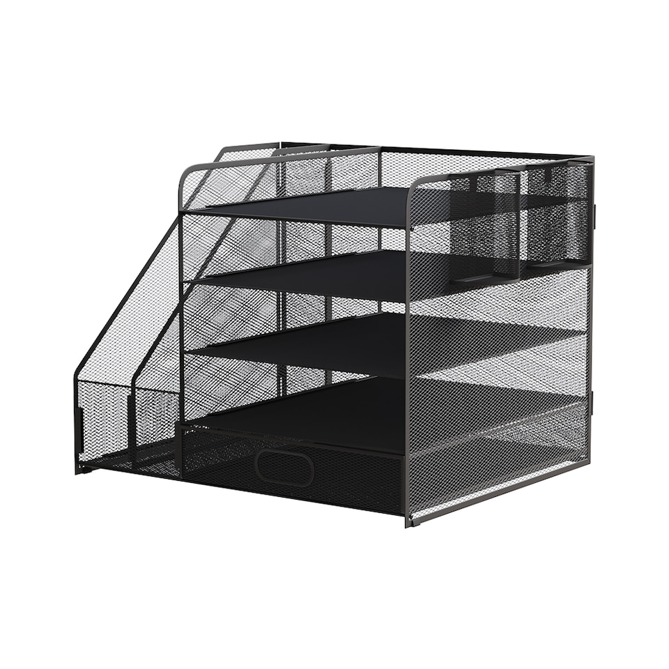 Living and Home 5-Tier Multifunctional Desktop Organizer with Vertical ...