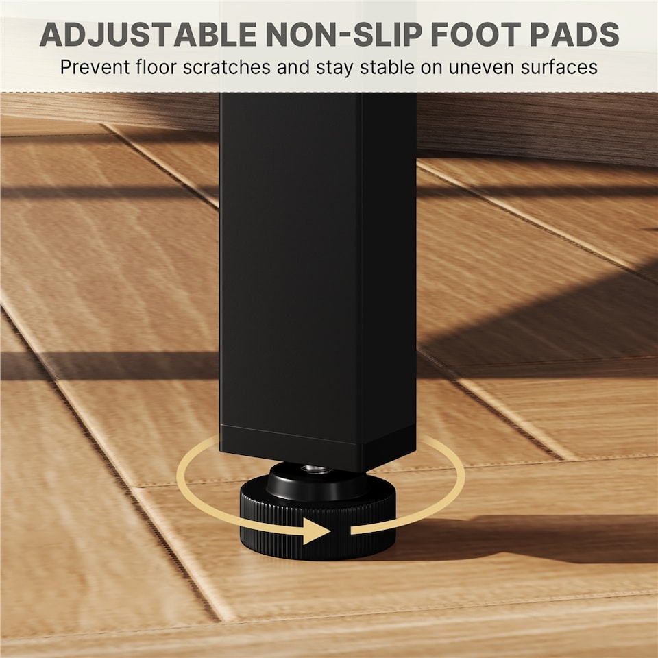 Yaheetech 140 cm L-shaped Computer Desk with Charging Station-Black ...