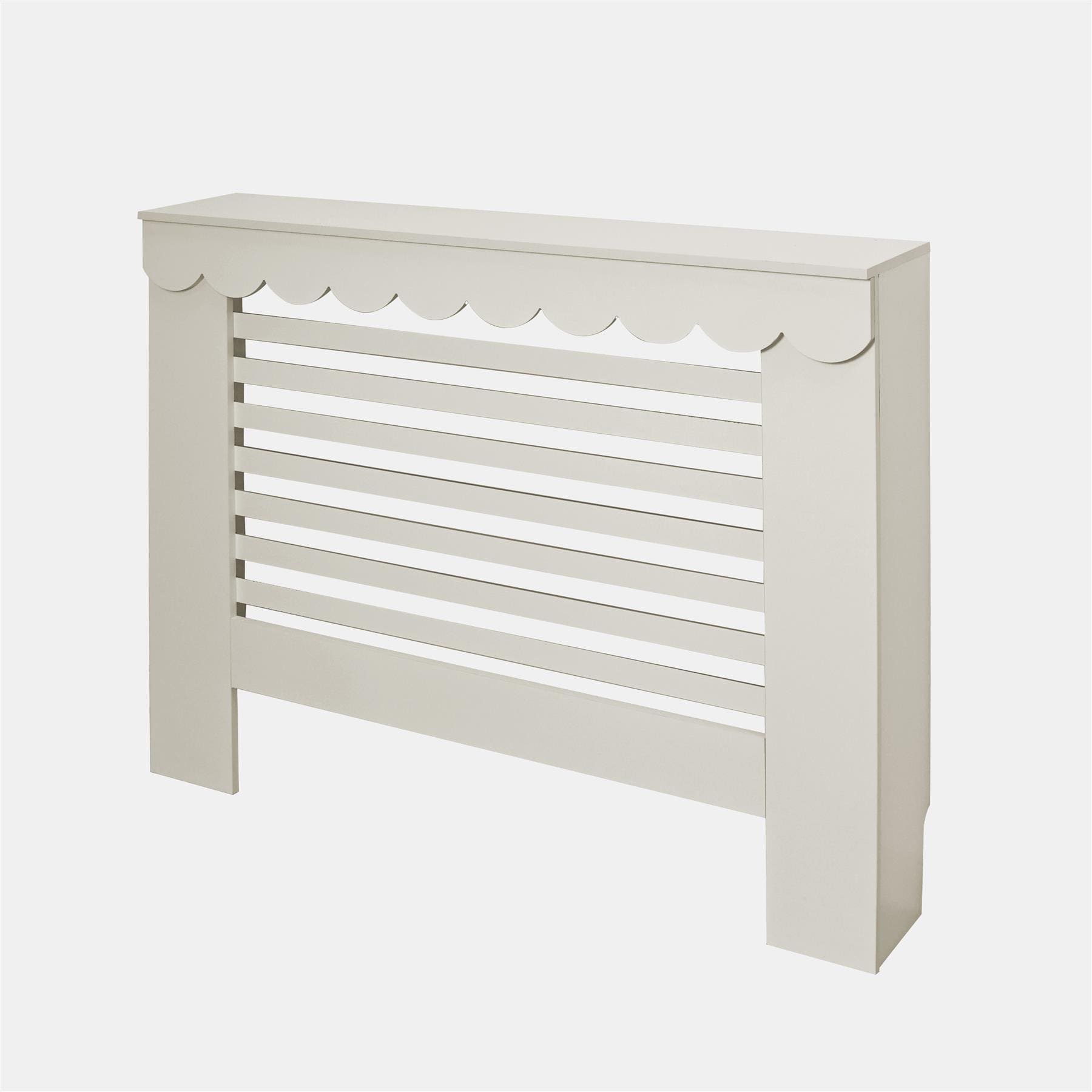 OHS Scallop Radiator Cover Engineered Wood Side Board Shelf - Medium ...