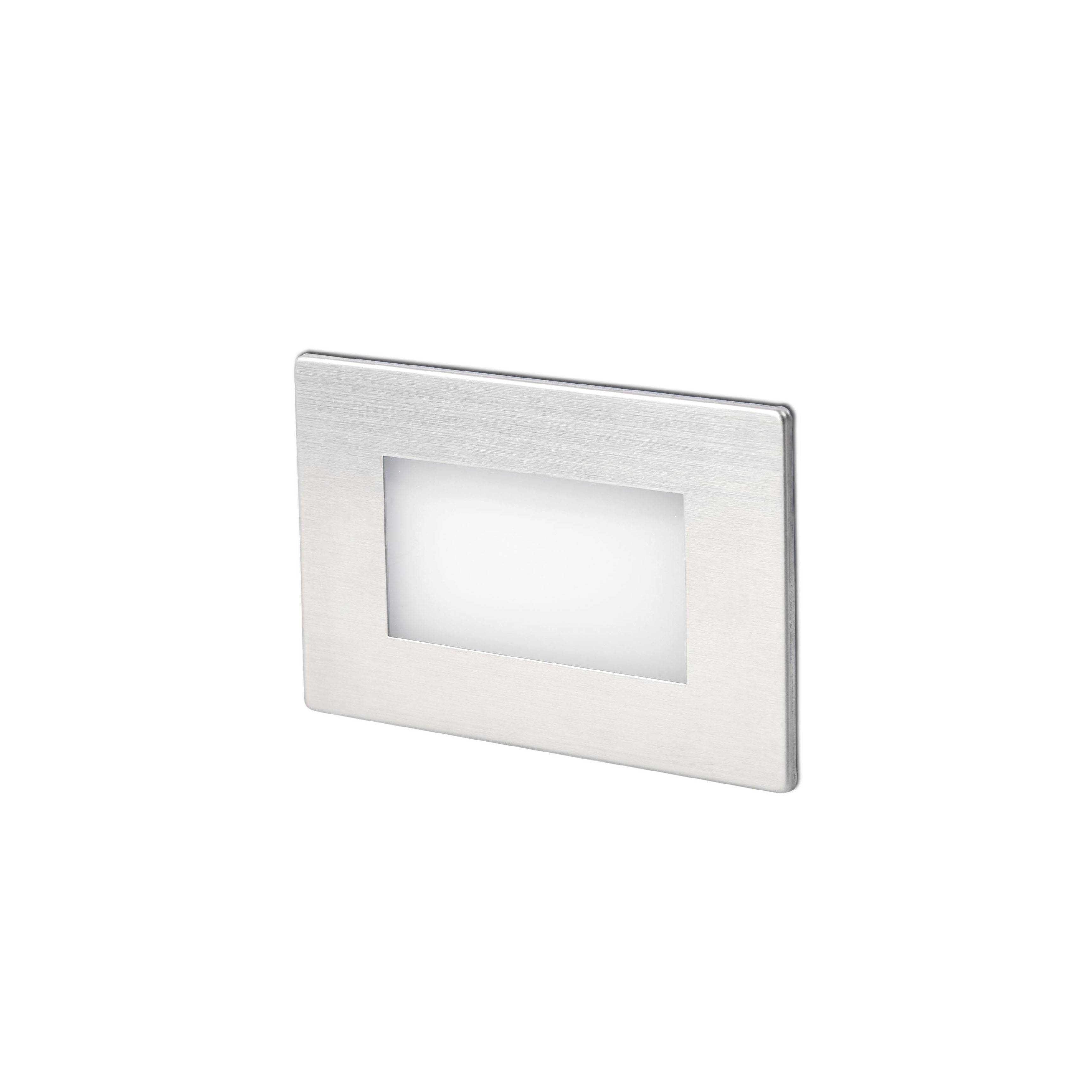 Gron LED Outdoor Recessed Wall Light Matt Nickel IP65 - Tesco Groceries