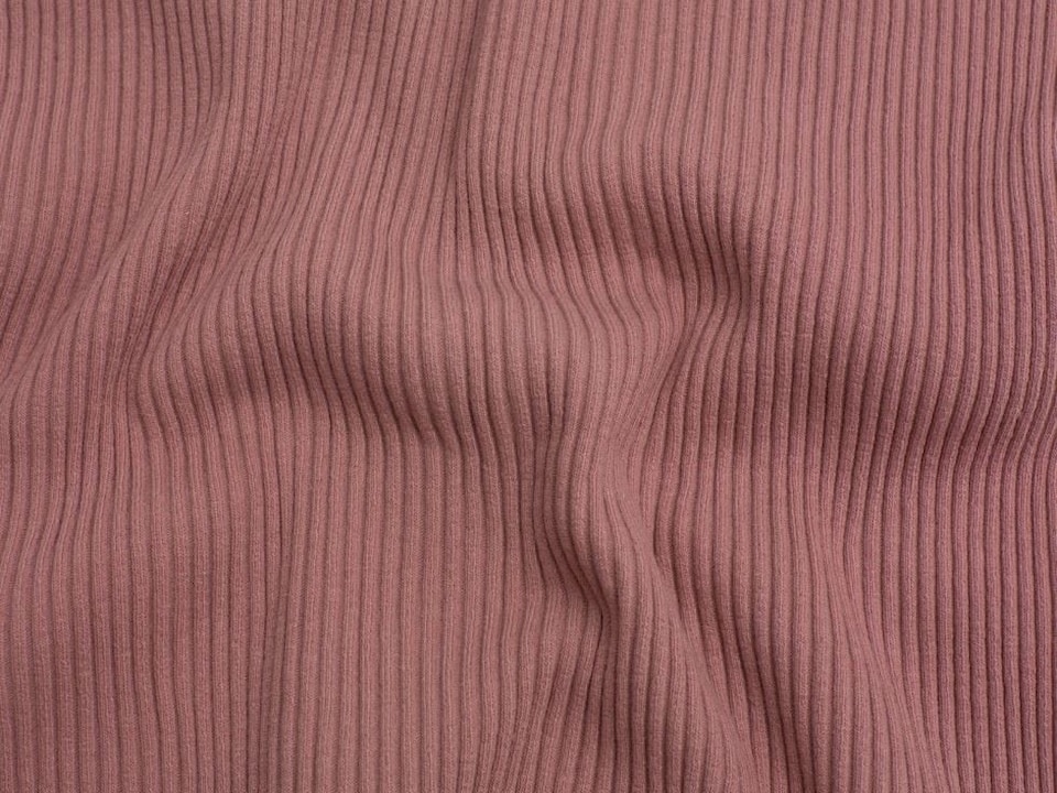 Minerva Core Range Pink Chunky Tubular Ribbing Stretch Knit Fabric for ...