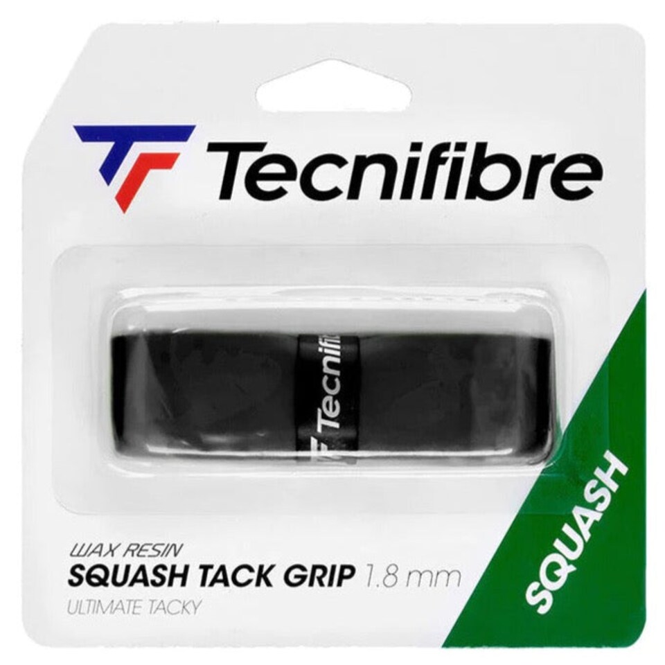 Tecnifibre Squash Tacky Grip — Black, 1.8mm (Mohamed El Shorbagy ...