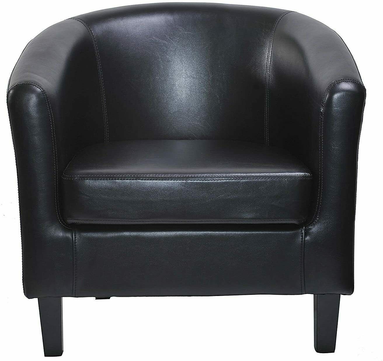 Tub Chair Faux Leather Arm Chair - Tesco Groceries