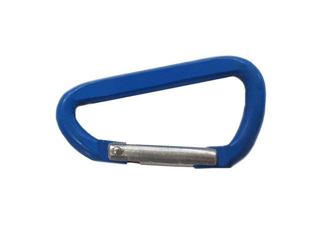 Asymmetric Carbine Carabiner Hook 6MM (Blue Aluminium Spring Snap ...
