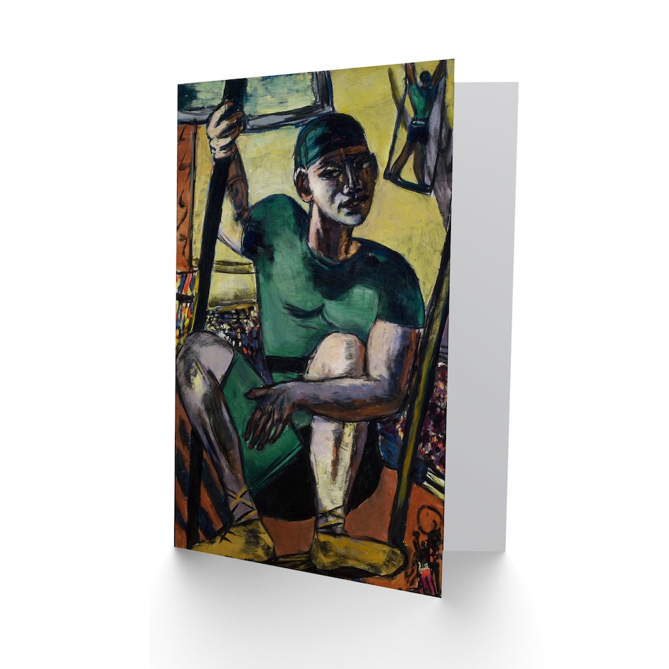 Max Beckmann Art Card Acrobat Portrait on the Trapeze - Tesco Groceries