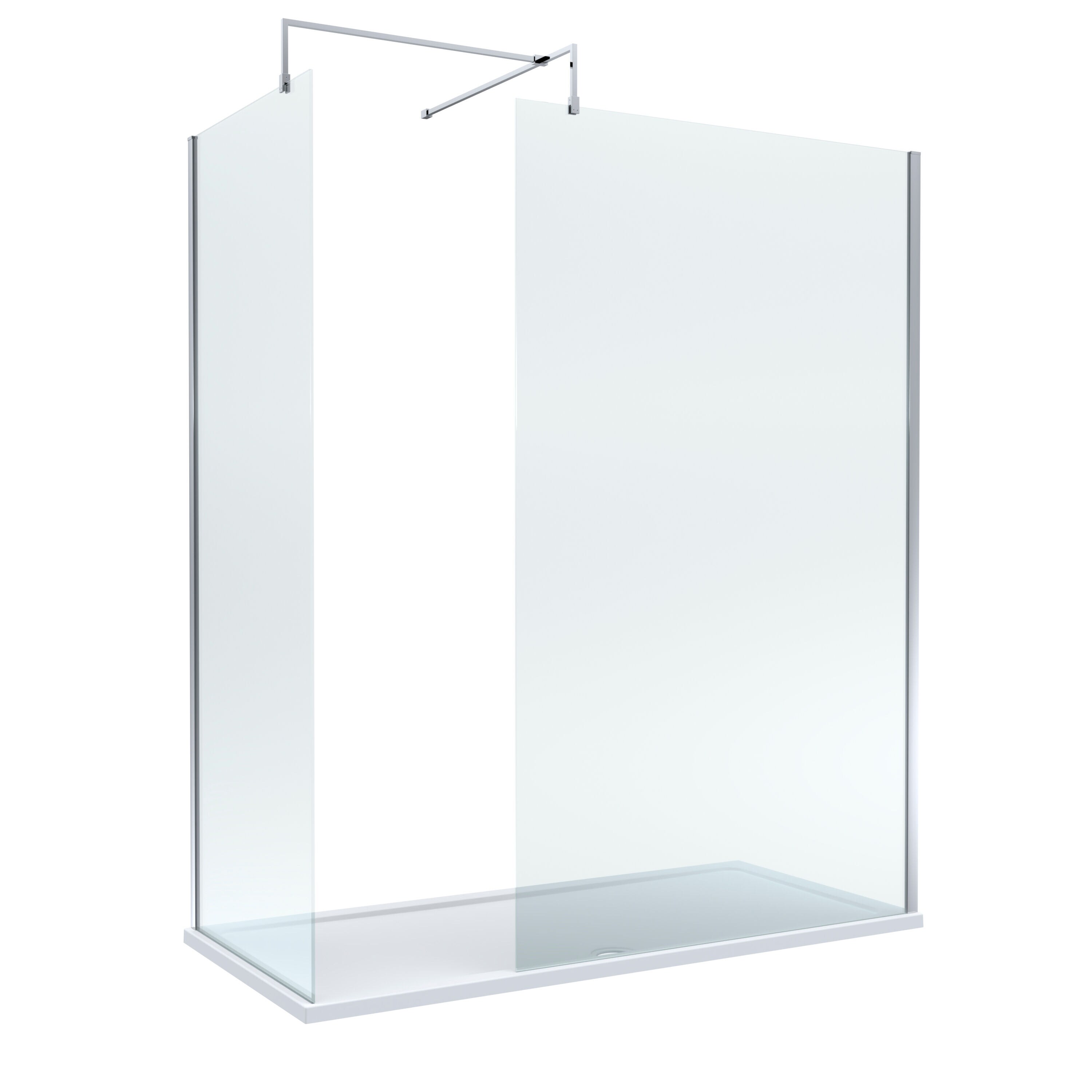 Balterley Glass Walk In Wetroom Screens with Profile and Shower Tray ...