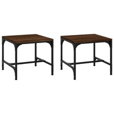Side Tables 2 pcs Brown Oak 40x40x35 cm Engineered Wood - Tesco Groceries