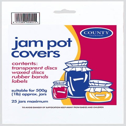 Pack of 25 Jam Pot Covers - Tesco Groceries