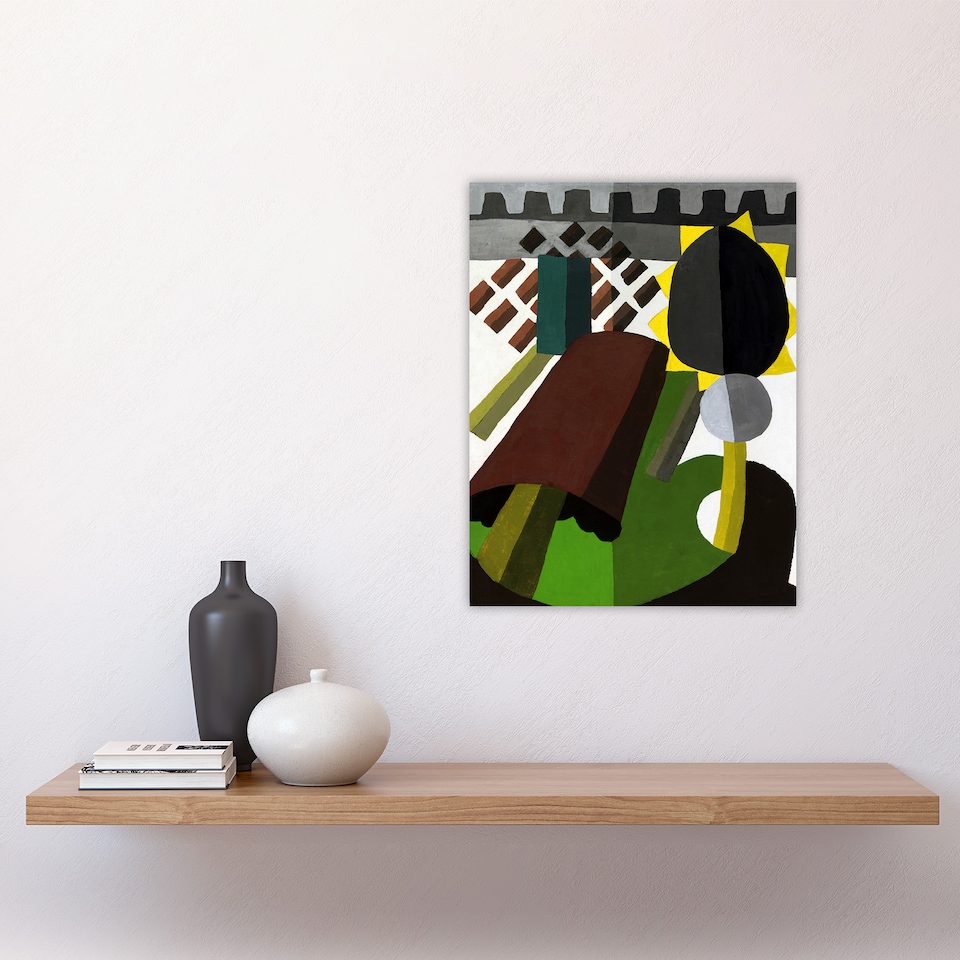 The Inn Abstract Landscape Painting Dove Wall Art Poster Print - Tesco ...