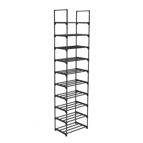 Living and Home 10 Tier Customizable Metal Shoe Rack - Black 175cm ...